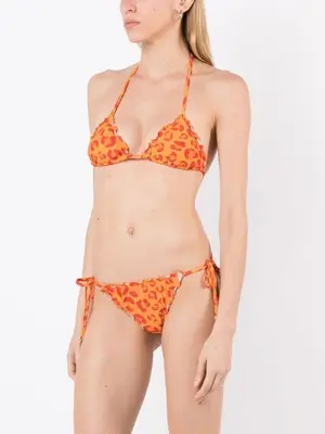 AMIR SLAMA Leopard-print Bikini