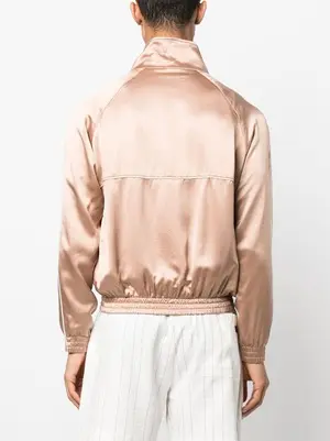 Saint Laurent Zip-up Track Jacket - Neutrals