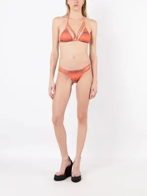 AMIR SLAMA Snakeskin-print Bikini