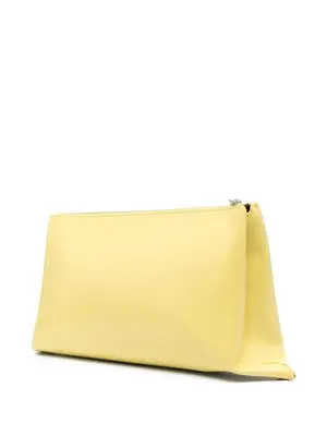 JIL SANDER Debossed Logo Clutch Bag - Yellow