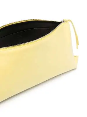JIL SANDER Debossed Logo Clutch Bag - Yellow