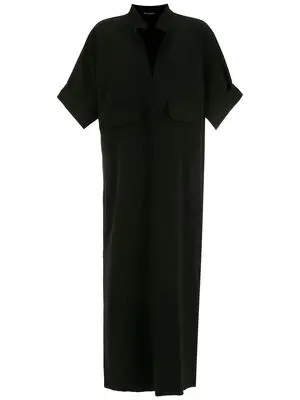 OLYMPIAH Split-neck Shift Dress