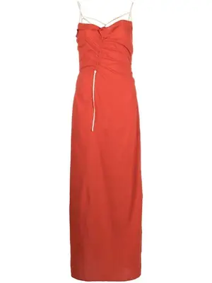 Jacquemus La Robe Gaua Long Dress - Red