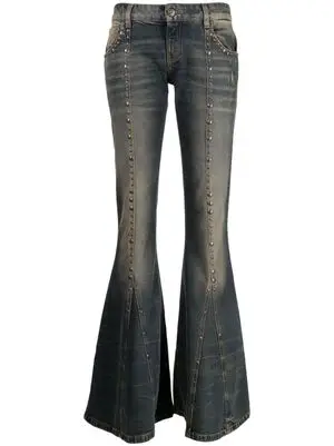 Blumarine Stud-detailed Flared Jeans