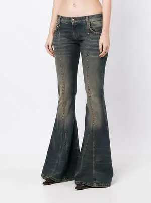 Blumarine Stud-detailed Flared Jeans
