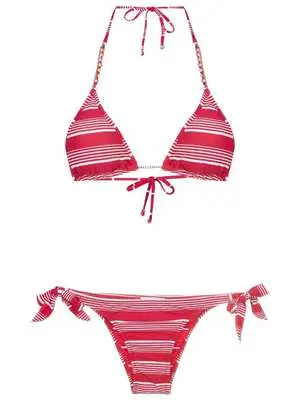 AMIR SLAMA Embellished Triangle Bikini - Red