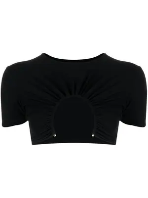 Christopher Esber Cut-out Cropped T-shirt