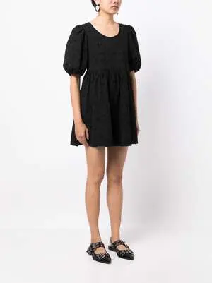 B+AB Puff-sleeved Lace Dress