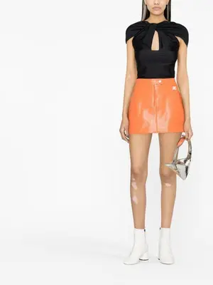 COURREGES Reedition Vinyl Mini Skirt - Orange