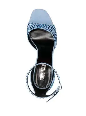 Paris Texas Holly Fiona 100mm Rhinestone Sandals - Blue