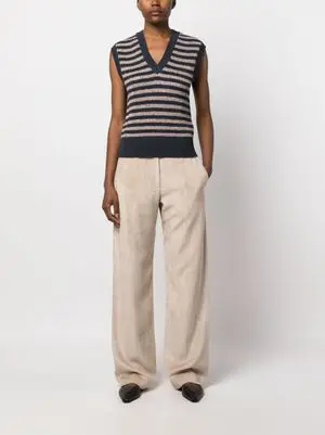 Brunello Cucinelli Horizontal-stripe Knitted Vest