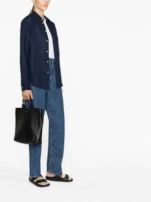 Polo Ralph Lauren Logo-embroidered Linen Shirt - Blue