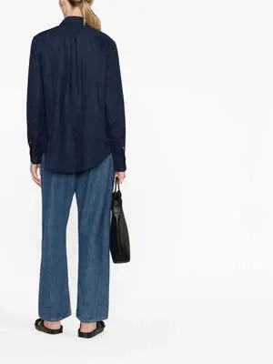 Polo Ralph Lauren Logo-embroidered Linen Shirt - Blue