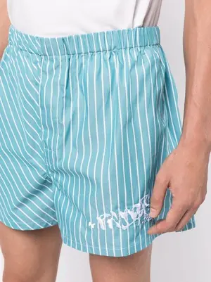 PALMER Logo-print Striped Shorts