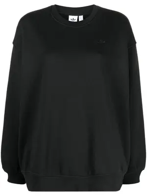 Adidas Logo-embroidered Cotton Sweatshirt