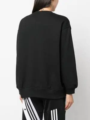 Adidas Logo-embroidered Cotton Sweatshirt