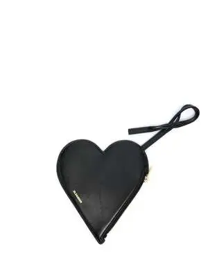 JIL SANDER Logo-lettering Heart-shape Wallet - Black