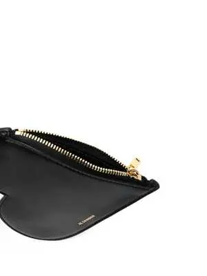 JIL SANDER Logo-lettering Heart-shape Wallet - Black