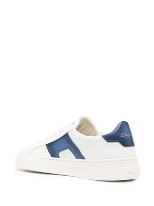 Santoni Leather Low-top Sneakers - White
