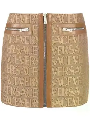 VERSACE Versace Allover Logo Miniskirt