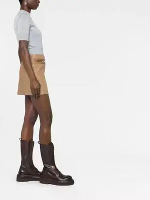 Versace Allover Logo Miniskirt - Neutrals