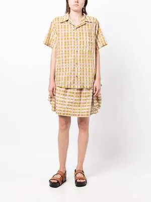 STORY MFG. Check-print Skirt