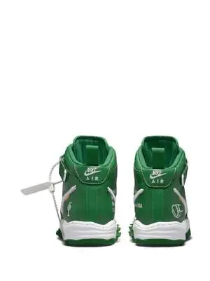 Nike X Off White Air Force 1 Mid Pine Sneakers - Green