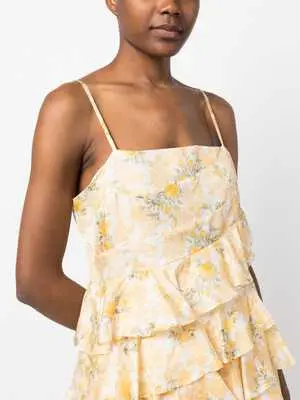 Loveshackfancy Imata Silk Mini Dress In Yellow - 35% Off | Editorialist