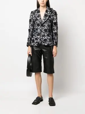 Comme Des Garçons Floral Lace Single-breasted Blazer