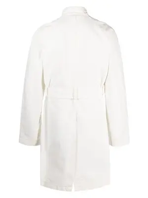 WINNIE N.Y.C Stand-up Collar Belted Cotton Coat