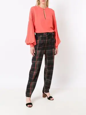 OLYMPIAH Check-print Trousers