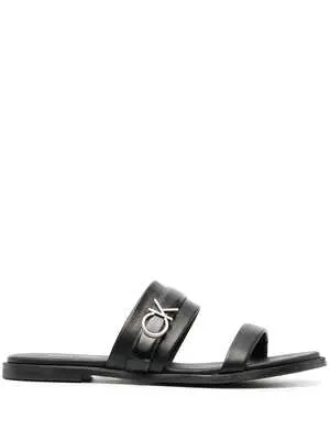 Calvin Klein Lettering Leather Sandals