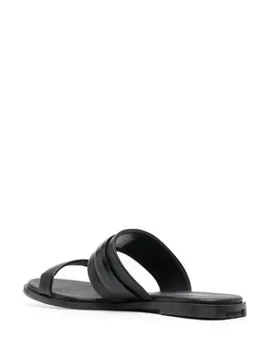 Calvin Klein Lettering Leather Sandals