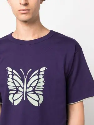 Needles Logo-print Reversible Cotton T-shirt