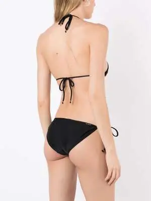 AMIR SLAMA Self-tie Triangle Bikini - Black