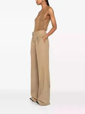Saint Laurent High-waisted Tailored Trousers - Neutrals