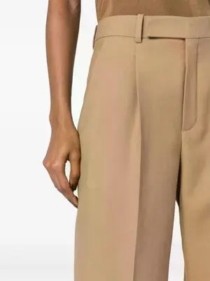 Saint Laurent High-waisted Tailored Trousers - Neutrals