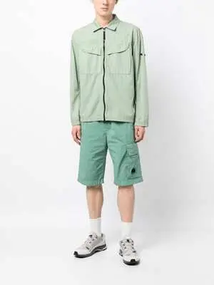 C.P. COMPANY Lens Detail Track Shorts - Green