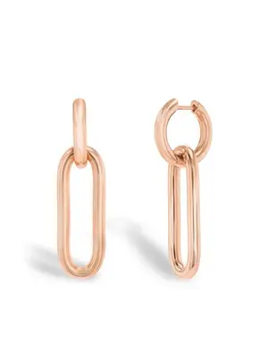 PRAGNELL 18kt Rose Gold Havana Drop Earrings - Pink