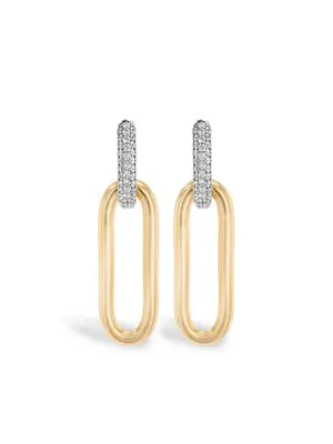 PRAGNELL 18kt Yellow And White Havana Diamond Earrings - Gold