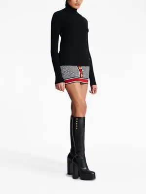 Balmain Logo-plaque Wool Jumper - Black