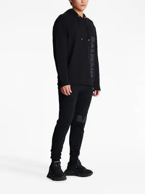 Balmain Logo-print Hoodie Sweater - Black