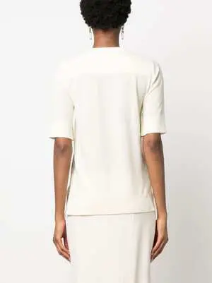 JIL SANDER Round-neck Knitted T-shirt - Neutrals