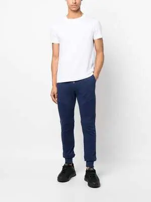 Balmain Logo-print Ribbed Track Pants - Blue