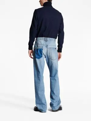 Balmain Contrast-pocket Wide-leg Jeans