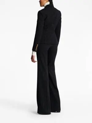 Balmain Lurex-detail Double-breasted Blazer - Black