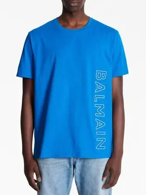 Balmain Logo-print Short-sleeved Cotton T-shirt