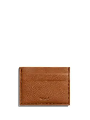 Shinola 5 Pocket Grained-leather Card Holder - Brown