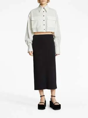 Proenza Schouler Poplin Cropped Shirt
