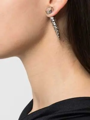 COURREGES Shell Pendant Single Earring - Silver